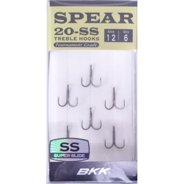 メーカー：BKK　フック商品名：スピア　20-SS日本の淡水域における標準フック　線径0.8X(当社表記) シャープでいて頑丈な針先は硬い口でも容易に貫通させるSS(スーパースライド)コーティングを採用し、貫通時の摩擦抵抗を最小限に抑制セン...