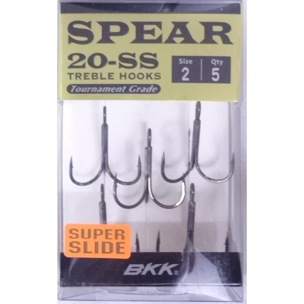 メーカー：BKK　フック商品名：スピア　20-SS日本の淡水域における標準フック　線径0.8X(当社表記) シャープでいて頑丈な針先は硬い口でも容易に貫通させるSS(スーパースライド)コーティングを採用し、貫通時の摩擦抵抗を最小限に抑制セン...
