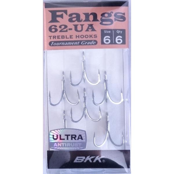 メーカー：BKK　フック商品名：ファングス 62 UAソルトフィッシングにおける標準フック。シャープでいて頑丈な針先は、硬い口でも容易に貫通させる。UAコーティングを採用。腐食に非常に強く、強度を長く保持。きめの細かなコーティングは貫通時の...