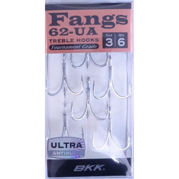 メーカー：BKK　フック商品名：ファングス 62 UAソルトフィッシングにおける標準フック。シャープでいて頑丈な針先は、硬い口でも容易に貫通させる。UAコーティングを採用。腐食に非常に強く、強度を長く保持。きめの細かなコーティングは貫通時の...