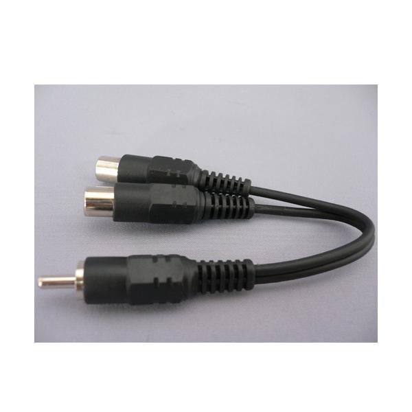 ピンプラグ×1⇒ピンジャック×2　ピン端子分配コード　0．1m■ピン端子を分配します。※必ず分配方向でご利用下さい。（1RCA→2RCA）※映像端子を分配した場合、分配した画像は明るさが低下します。また、きれいな画像のまま保存したり再生する...