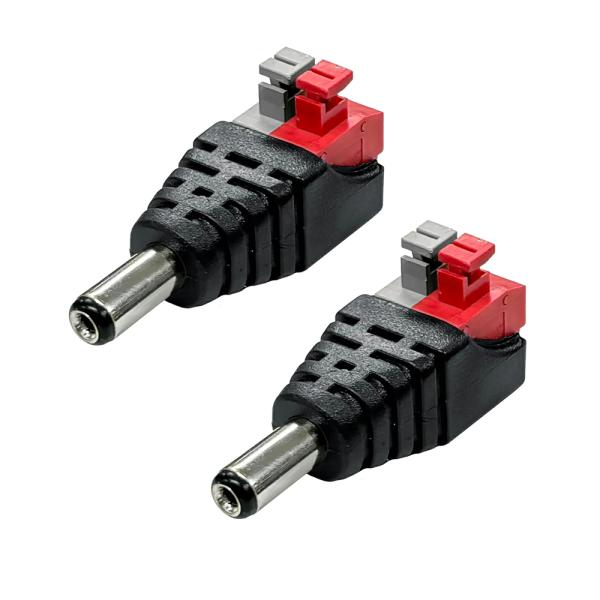 電源線に接続し、DCプラグオスと接続する際に使用します。防犯カメラのDCアダプタとの接続に最適です。プッシュ部分を押すだけでケーブルの取り外しが簡単にできます。・ジャック内径:5.9mm・中心ピン径:2.1mm・極性:センタープラス・対応導...
