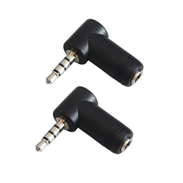 3.5mmの4極ミニプラグをL型に変換するプラグ・アダプタです。 ・片側：3.5mm4極ミニプラグ ・片側：3.5mm4極ミニジャック ※接続するケーブルや機器の極性をご確認下さい。 ※スマートフォン等のケースに干渉する場合がありますので、...