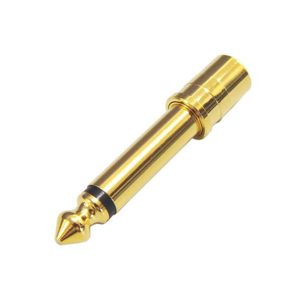■金メッキプラグ！ ■ピン（ＲＣＡ）プラグを⇒標準（フォン）プラグに変換します！■ピン（ＲＣＡ）ジャック（メス）→６．３ｍｍモノラル標準プラグ（オス）■ＲｏＨＳ指令対応！ ※３．５ｍｍミニ端子にはご使用になれません。※モノラル用です。ステレ...