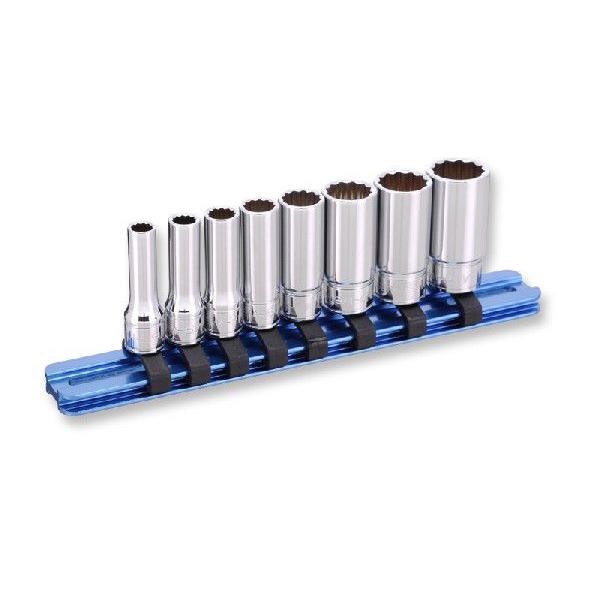 ■5.5　6　7　8　10　12　13　14mm（12角形状）■全長：38mm他メーカーではあまりラインナップされていない1/4SQのセミディープソケットです。全長38mmというサイズは、様々なメーカーのソケットの長さを調べた上で店頭でユー...