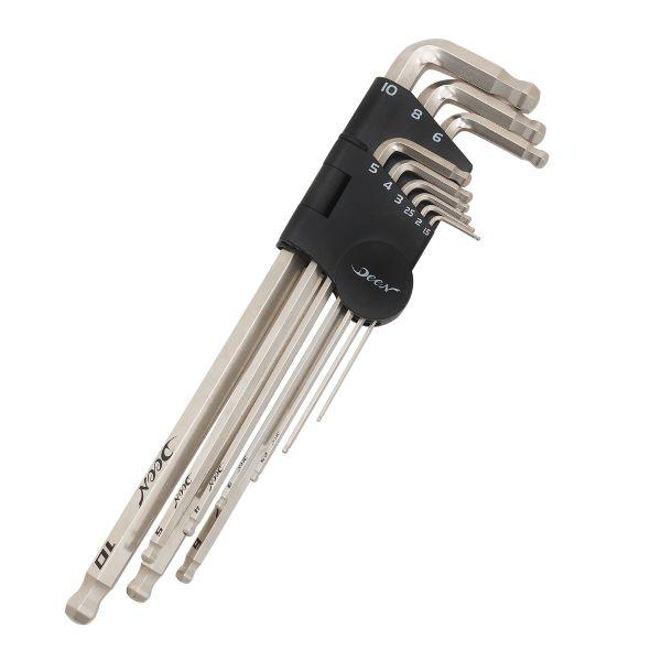 【入り組み】1.5、2、2.5、3、4、5、6、8、10mm2.5mm以降は各レンチにサイズの刻印が入ります。材質：特殊合金鋼両側に本締めが出来るボールポイントがあることで、通常使いから、角度を付けた使い方まで幅広く使用出来ます。※単品販売...