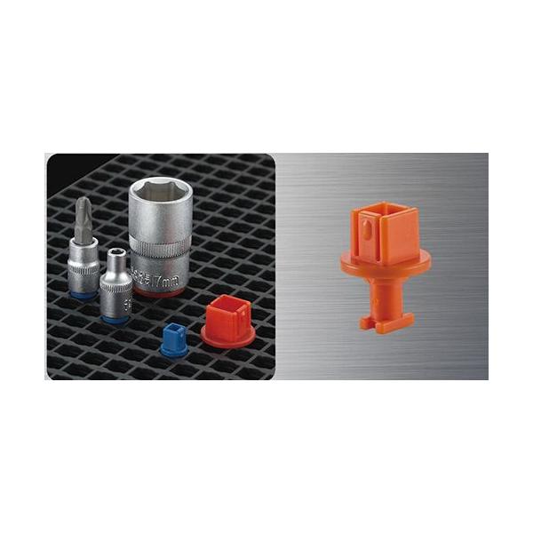 ツールボードに使える3/8SQソケット収納用クリップです。10個入り