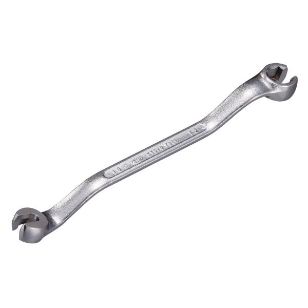 六角サイズ(S1ｘS2；mm)：10ｘ12全長(L；mm)：160重さ(g)：80口径部は5点が接する形状のため、確実にナットを回すことができます。軽・小・中型自動車などのブレーキパイプ、フレアナットの締緩作業に。