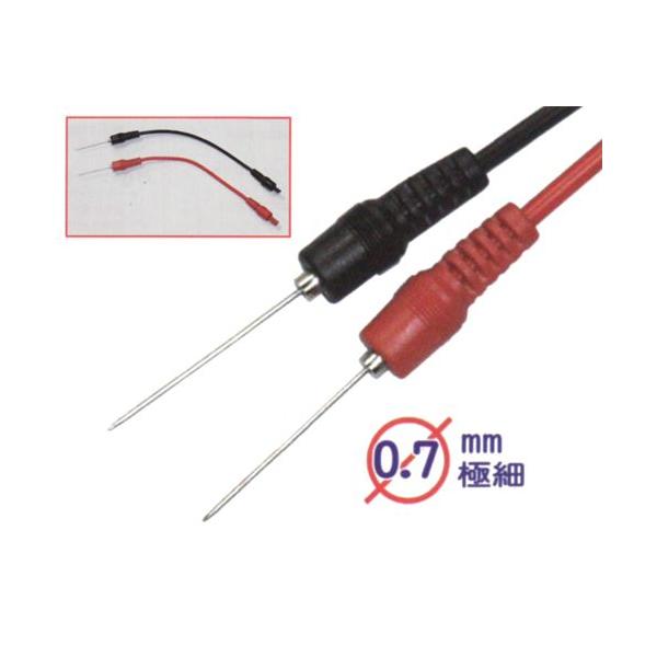 お持ちのテスターに差し込むだけで、太くて入らなかった場所にもアクセスできるお助け道具！自動車、バイクのセンサーを感知したいとき、コンピューター信号出力の測定にもオススメです。◆全長約195ｍｍ◆先端約0.5ｍｍ
