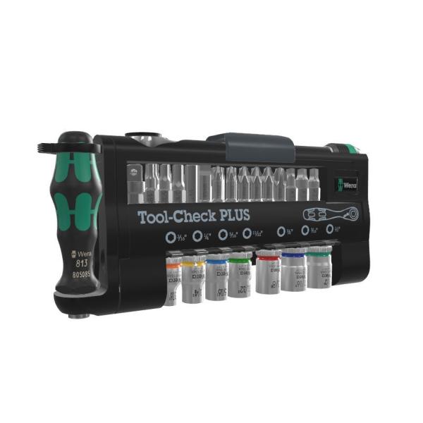 ドイツのWERA社が販売しているインチのコンパクトセットの入り組みを一部変更してハーレー用にカスタムしたファクトリーギアの別注モデル。【入り組み】ソケット：3/16, 1/4, 5/16, 11/32, 3/8, 7/16, 1/2ヘックス...