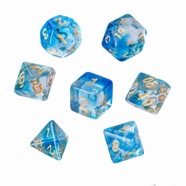 【商品名】　GWHOLE サイコロ 多面体 ダイス アクリル 6色 7サイズ 42枚入 れクトゥルフ 神話TRPG カードゲーム 知育 教育などに 【商品説明】　・かっこいい配色：ダブルカラー；黒×緑；イエロー×黒；青×黒；紫×青；黒×ブル...