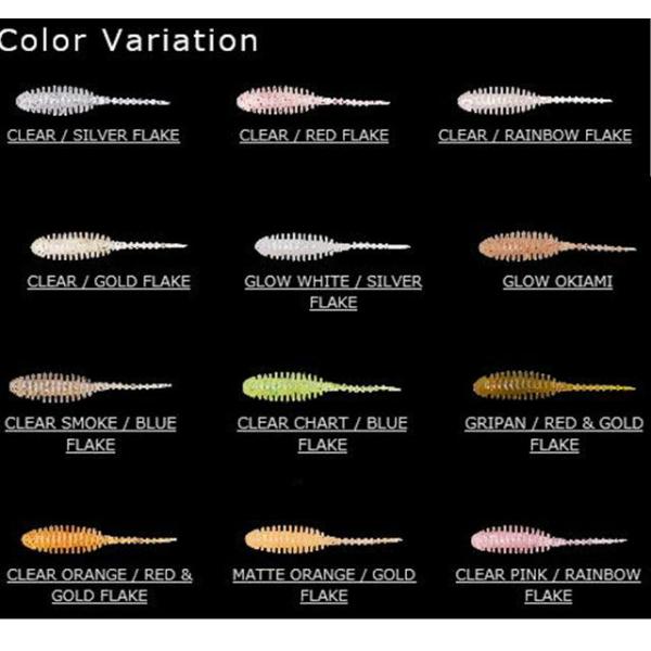 「ドクターチョロ」は楕円の断面形状により２つのフックセットポジションが可能です。横方向ではワームに水を受ける面積を増幅させ、微振動やゆらぎを伴うスローフォールを発揮。ジグヘッドの重さだけでは対応できなかったフォールスピードを低速化し、スレき...