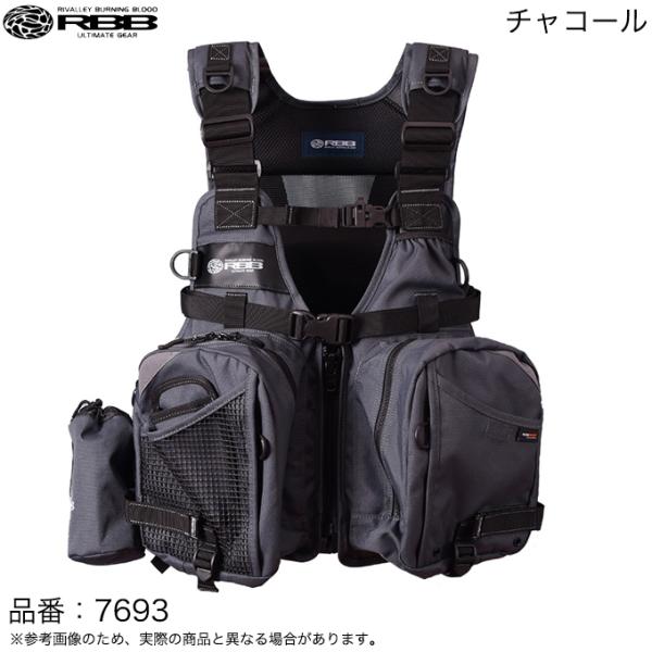 【RBB エクストリームタイドゲームベスト】品番:7693従来商品以上のホールド感で収納物の重さを拡散し、肩への負担を大幅に軽減ホールド感が格段に向上するダブルチェストハーネスメインチェストハーネスは着用後にもサイズ調整可能なセンターバック...