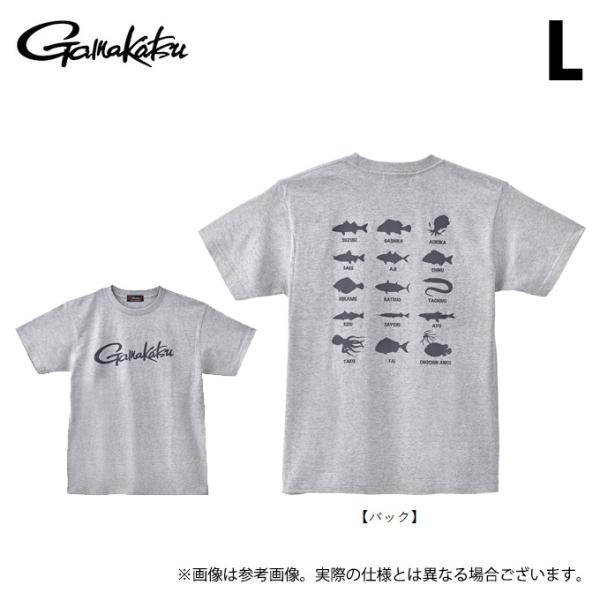 【Tシャツ(筆記体ロゴ) GM3711】定番GamakatsuロゴTシャツ素 材：綿100％(グレーのみ綿80％　ポリエステル20％)重 量：約0.22kg(L)●柔らかくて着心地が良いので普段着やインナーとしても最適。≪スペック≫品名コー...