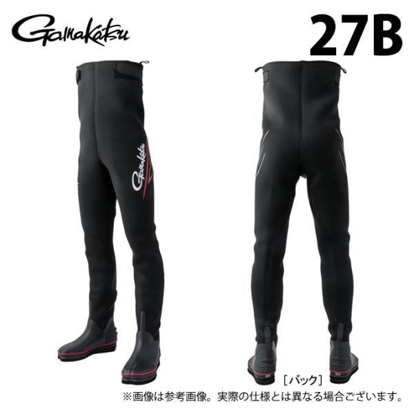 【胴付ウェーダー(先割・4mm厚) GM5825】カラー：ブラック素材：〈本体〉クロロプレン両面ジャージ　　　〈ブーツ部〉特殊ラバー　ポリプロピレンフックループ先割4mm厚フェルトソール●ウエストアジャスターベルトウエストの両側にアジャスタ...