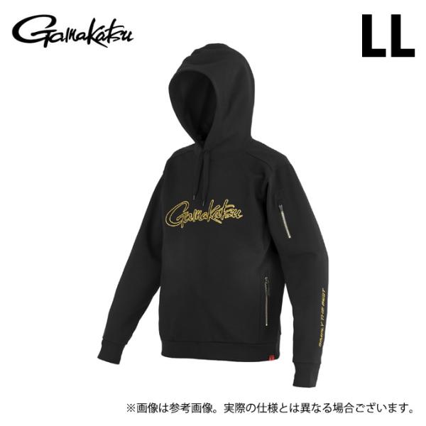 【フーデッドスウェットシャツ GM3755】適度な保温性の刺繍ロゴスウェットシリーズカラー：ブラック×ゴールド、ブラック×ブラック、ネイビー素材：〈本体〉ポリエステル100％重量：約0.48kg(L)3ポケットフロント表側にあるポケットの総...