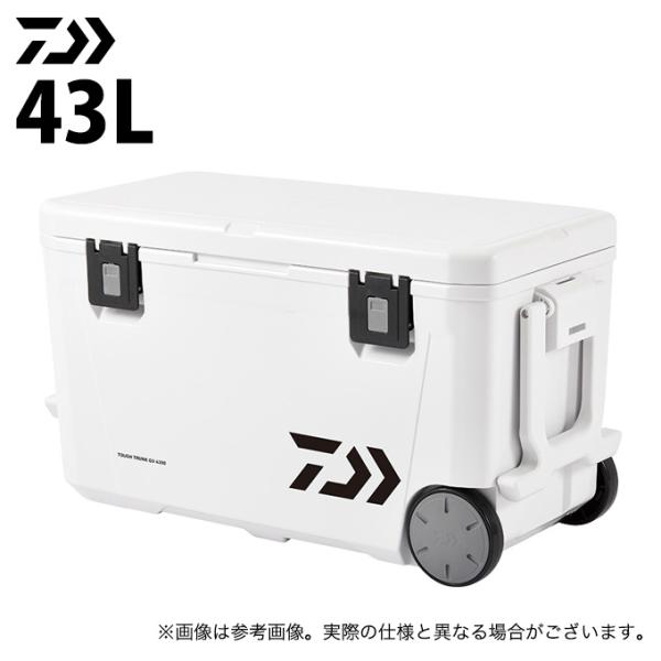 TOUGH TRUNK GU／S 4300【タフトランク GU／S 4300】頑丈×楽々！ DAIWA史上最もタフなクーラーが登場！堅牢×頑丈！タフボディ大径キャスターとサイドハンドル付きで1人での持ち運びも楽々大型サイドハンドルは両側につ...