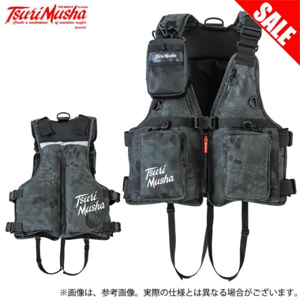 【TsuriMusha ロックベスト】石鯛ワレットが収納可能、縦型コンパクトフロントポケットにする事で、機動性能がUP。移動やキャスト時の肩ズレを防ぐ滑り止めパッドを採用。ウエストアジャスター付サイドベルトは、着用後の調整が簡単です。万が一...