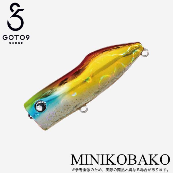 【GOTO9 MINIKOBAKO】［誘う・ネチる・泳ぐ］多彩な次の一手で食わせるチヌ・シーバスに主眼を置いて開発。小場所やサイト等「興味は持つけど喰わせるまで至らない」スレた個体や壁チヌのように極めて追う距離が短い個体に対して有効な1本。...