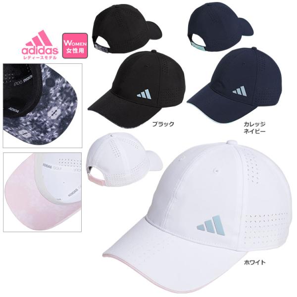 サイドと後頭部をパンチングすることで通気性を高めたキャップ  女性用