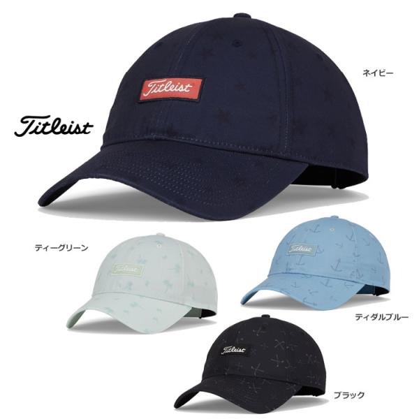 TitleistGolf タイトリストゴルフ 細かいプリント柄をあしらったキャップ。ソフトなリラックスシルエット男性用□ 爆買