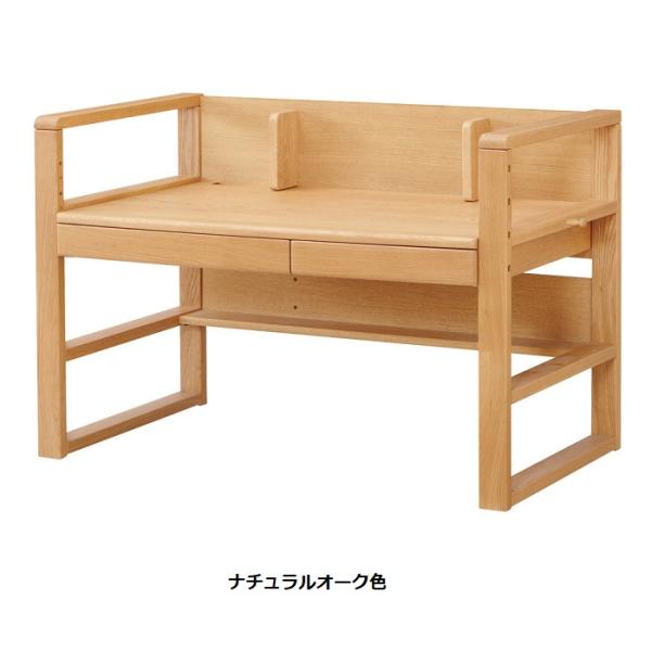 純国産品浜本工芸 学習デスク / 学習机No.17デスク (W110) 素材：ナラ無垢材 (天板UV塗装) 塗色：3色対応 (NA / DA / CA) F☆☆☆☆受注生産開梱設置送料無料北海道・沖縄・離島は見積もり。成長にあわせて高さを4...