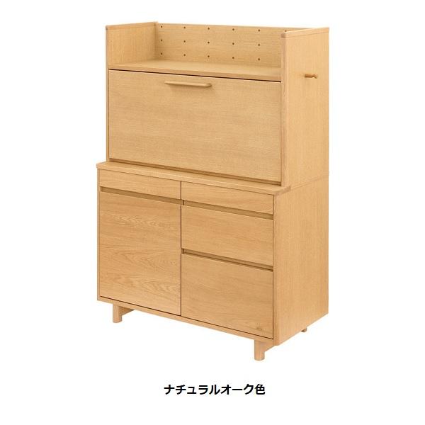 純国産品浜本工芸 ライティングデスクNo.90デスクA素材：ナラ突板塗色：3色対応 (NA / DA / CA) 受注生産開梱設置送料無料北海道・沖縄・離島は見積もり。扉を開け閉めすることで『十分な学習スペース』と『すっきり収納』が確保でき...