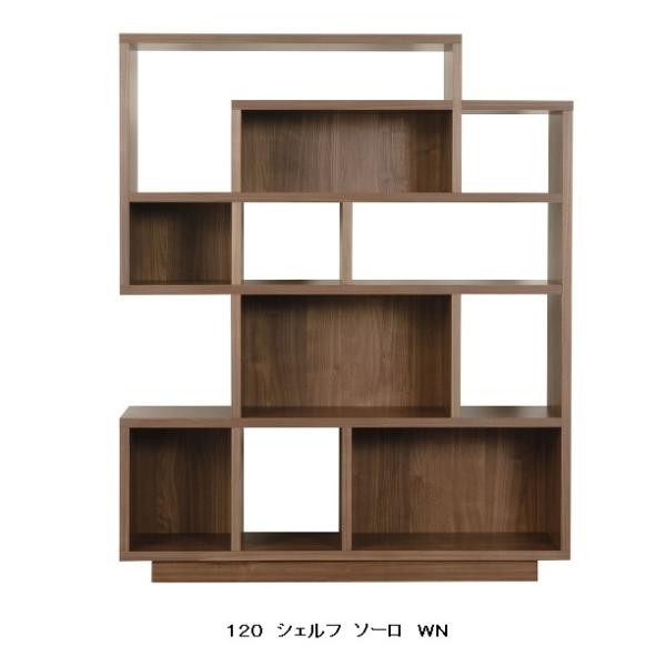 レグナテック 120シェルフ ソーロ2素材対応 (WN / OAK) 送料無料 (玄関前配送) 北海道、沖縄、離島は別途お見積り。何を置いてもセンス良く決まる、フリーシェルフ。本の整理やディスプレイに大活躍し、お部屋のゾーニングにも最適です。