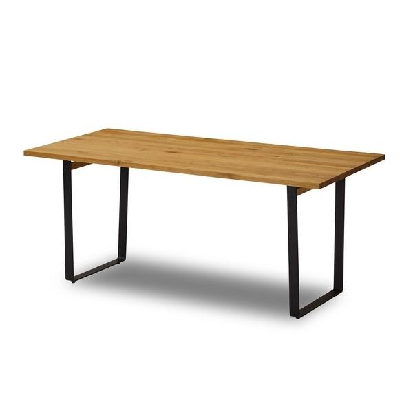 ダイニングテーブル ノード2 LEG03 5サイズ対応：120/135/150/165/180 天板2材種対応：ウォールナット/オーク無垢 ポリウレタン塗装 脚：スチール 開梱設置送料無料 沖縄、離島は別途お見積り。金属板の板を曲げてつくら...