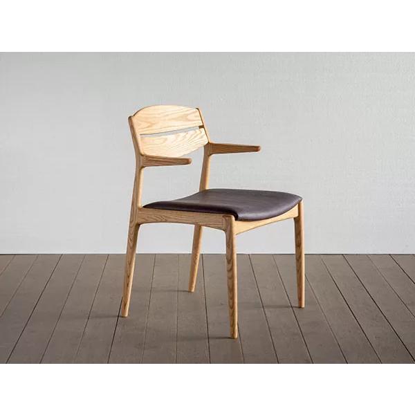 シキファニチア / シキファニチャー (SIKI) セミアームチェア ユーロ (EURO) 4材種対応：レッドオーク/ホワイトオーク/ブラックチェリー/ウォルナット座面張地選択可能受注生産送料無料 (玄関前配送) 北海道、沖縄、離島は別途お...