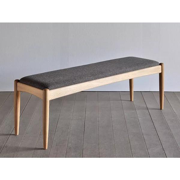 シキファニチア / シキファニチャー (SIKI) ベンチ ノース (NORTH) W1200タイプ4材種対応：レッドオーク/ホワイトオーク/ブラックチェリー/ウォルナット座面張地選択可能受注生産送料無料 (玄関前配送) 北海道、沖縄、離島...