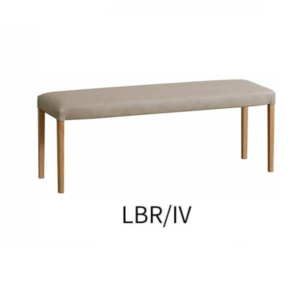 AQUA (アクア) ベンチ 2サイズ対応：120/150 木部：ラバーウッド無垢材 張地：PVC 4色対応：LBR/IV・LBR/WH・MBR/IV・MBR/BK 要在庫確認 送料無料 (玄関前配送) 北海道・沖縄・離島は除く。アクアのベ...