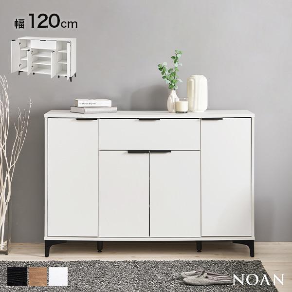 リアルな木目調シートに、マットブラックのアイアンを組み合わせたデザインで、おしゃれで上質な空間を演出します。北欧インテリアや、和の要素を取り入れたジャパンディスタイルにも自然と溶け込みます。引き出し収納、下段収納、サイド収納があり、たくさん...