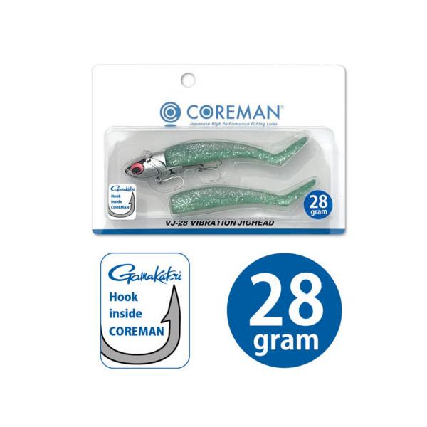 コアマン(COREMAN) VJ-28 VIBRATION JIGHEAD　バイブレーションジグヘッドVJバイブレーションジグヘッドの２８ｇモデル！多くの経験によって導き出されたジグヘッドデザインと、装着するコアマンワームとのマッチングで、...