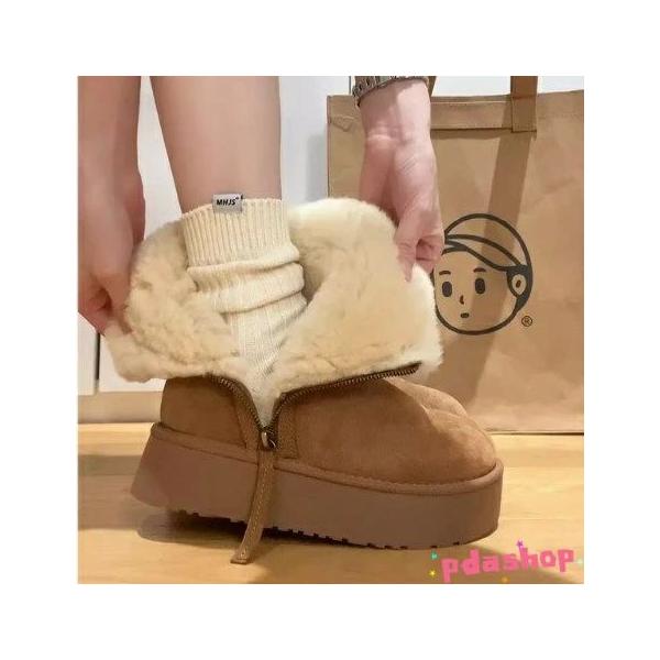 &amp;#x2661;2color  サイドジップショートムートンブーツ&amp;#x2661;あったか＆もこもこのムートンブーツ。サイドジップ仕様で脱ぎ履きも簡単◎さらに厚底デザインで歩きやすさ抜群！ふわふわの内側のエコファーが足元をす...