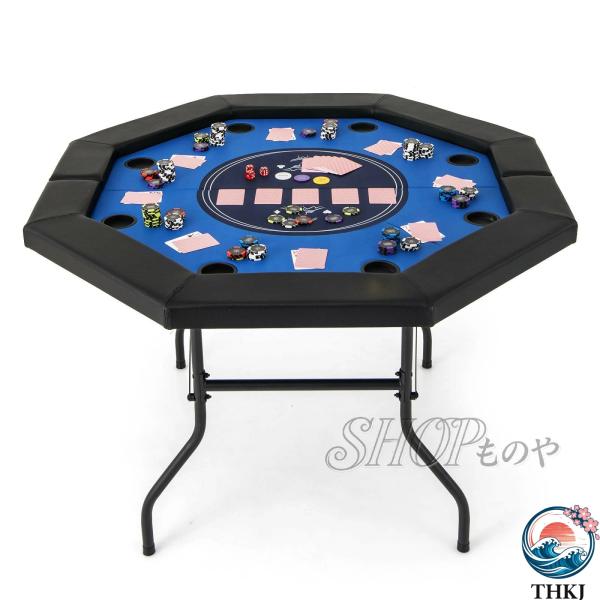 ? 梱包内容：折り畳み式のポーカーテーブルx1本体サイズ：幅122x奥行96x高さ77cm本体重量：26kg耐荷重：100kg? 【最大8人対応】本製品は、最大8名までゆったりとプレイできる広々とした設計となっております。自宅のパーティーは...