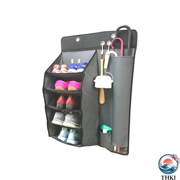 商品の説明                                                【商品名】 ファブリック収納吊り下げバッグ ●マルチコンパートメント収納 整理整頓 ●車内外 どこでも使用可能 ●耐久性と防水性に優れ...