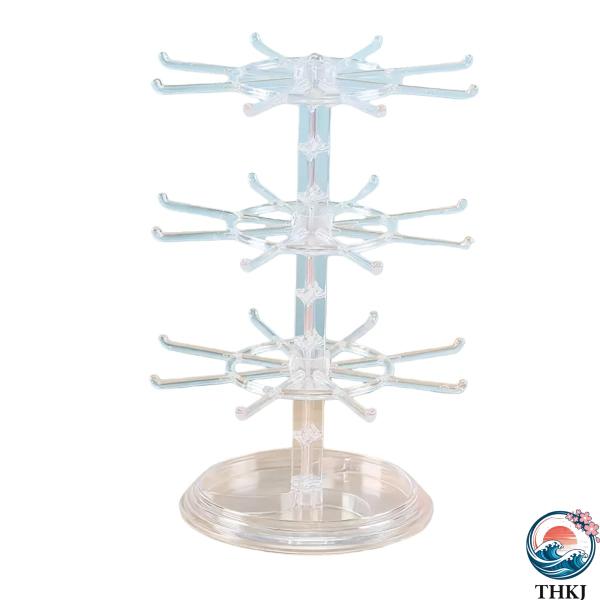 商品の説明                                                写真に写っているものは説明用であり、付属しておりませんアクセサリースタンド 回転式 透明 タイプで、おしゃれにジュエリーを飾るディスプ...