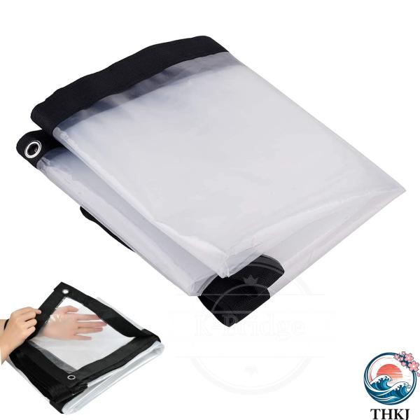 透明ビニールカーテン防水ベランダ雨除けカーテン |  防風 防塵 雨よけ | 透明ビニールカーテン 家庭用 ガーデン屋外用 公共施設 コンビニに適し