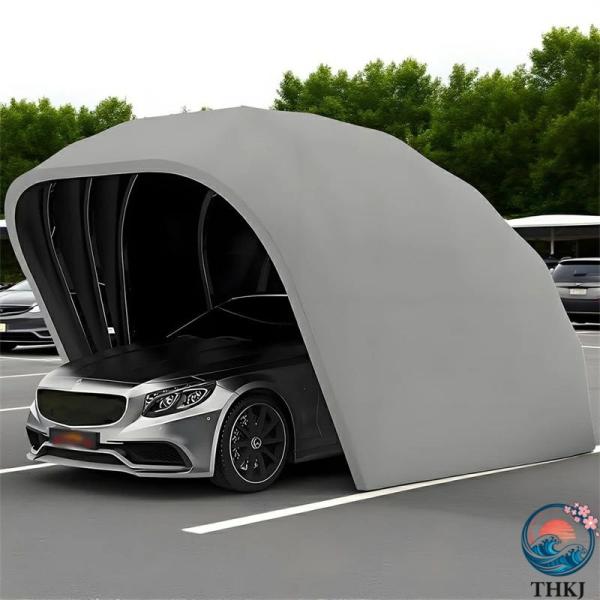 ステンレス製カーポート：高品質のステンレススチール製のこの金属製カーポートは、風雨から効果的に保護するだけでなく、紫外線や酸性雨などによる車の塗装へのダメージを軽減し、洗車やメンテナンスの頻度を大幅に減らし、長期的な車の使用コストを節約しま...