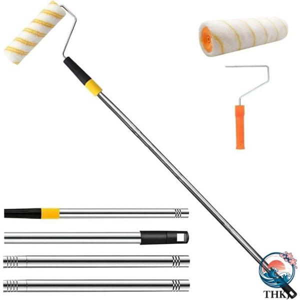 ?美しい仕上がり: 当社のペイント ローラー エクステンションを使用すると、半滑らかな表面に完璧な塗装結果を得ることができます。高密度のローラーカバーが塗料を均一に吸収し、跡を残しません。無駄なく美しく効率的なペイントをお楽しみください。 ...