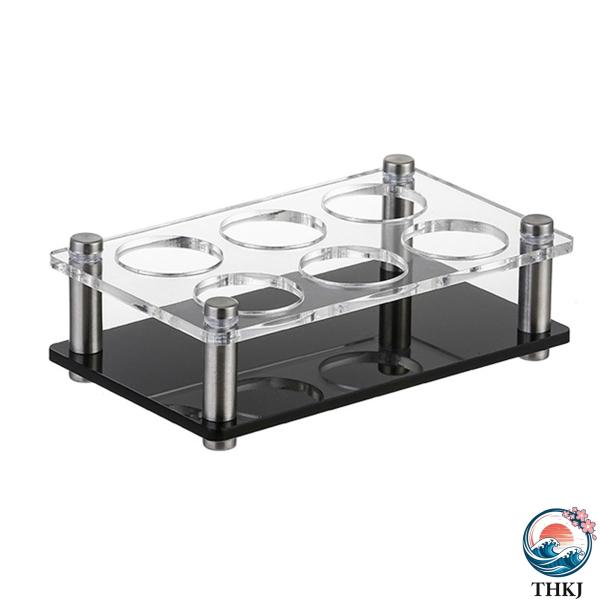 商品の説明                                                アクリル ショットグラスホルダー ウイスキーカップ 6穴/12穴 ショットグラスホルダーラック バーテイスティングサービングトレイ サ...