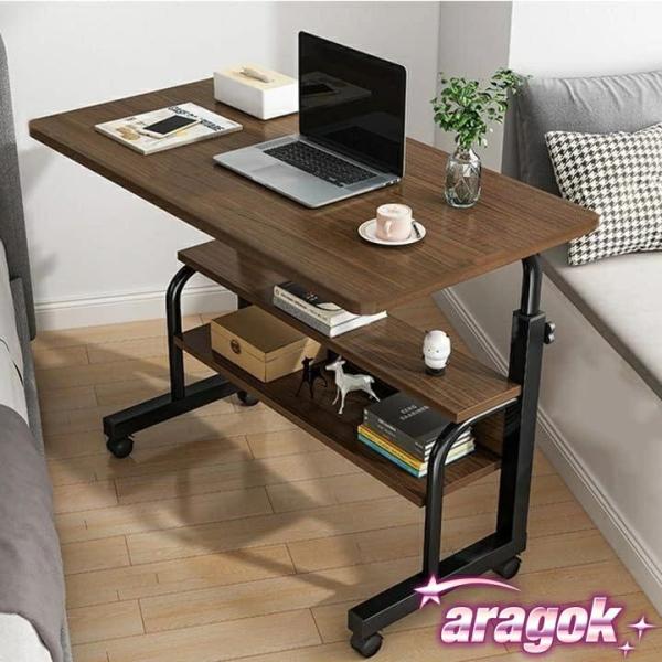 デスク 机 pcデスク パソコンデスク 昇降式テーブル 作業台 勉強机 サイドテーブル おしゃれ ベッドサイドテーブル つくえ 高さ調節デスク 折り畳みテーブル キ