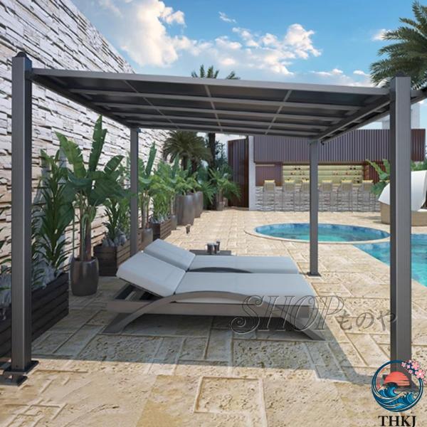 ? ポリカーボネート製ルーフトップ：ガゼボは通気性が良く、最適な空気の流れを実現します。 ポリカーボネート製の天板を使用することで、光を取り入れながらも熱を抑え、紫外線を 99% ブロックするので、天候に合わせて楽しむことができます。 ポリ...