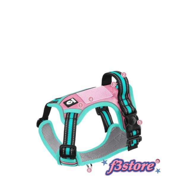 1. 引っ張り癖を軽減する前後2つのリード接続ポイント 胸側と背中側の2か所にリード接続ポイントを装備。引っ張りが気になる時は胸側に接続すれば自然と犬の方向を誘導でき、リラックス時は背中側で快適な散歩を実現します。2. 咳や喉への負担を軽減...