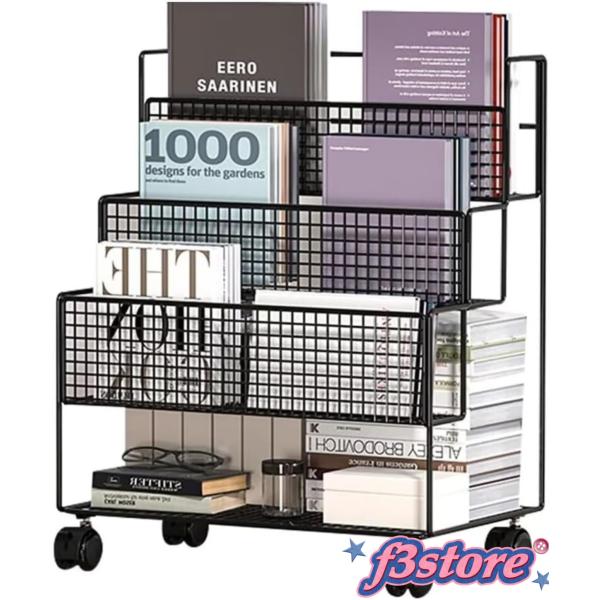 【多用途】本棚は、家の中やコンビニ、カフェなど、雑誌や新聞などを置くのに適しています。また、学校の教室や寮、自宅の書斎やリビングなどに置くこともできます。【大容量】間仕切り設計で、書類整理、教科書、、雑誌、、などを一気に分類整理、収納できま...