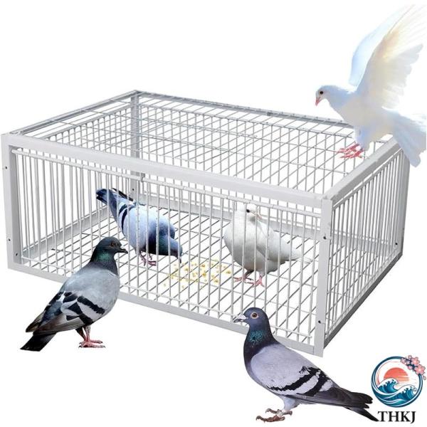 【4面ドア設計】4つの入口がある鳩かごは、さまざまな方向から鳥が入りやすくなっています。これにより、鳩かごの成功率が大幅に向上します。鳥かごトラップは、動物が一人で出入りできないようにするために、一方通行の入り口人道的な方法を採用しています...