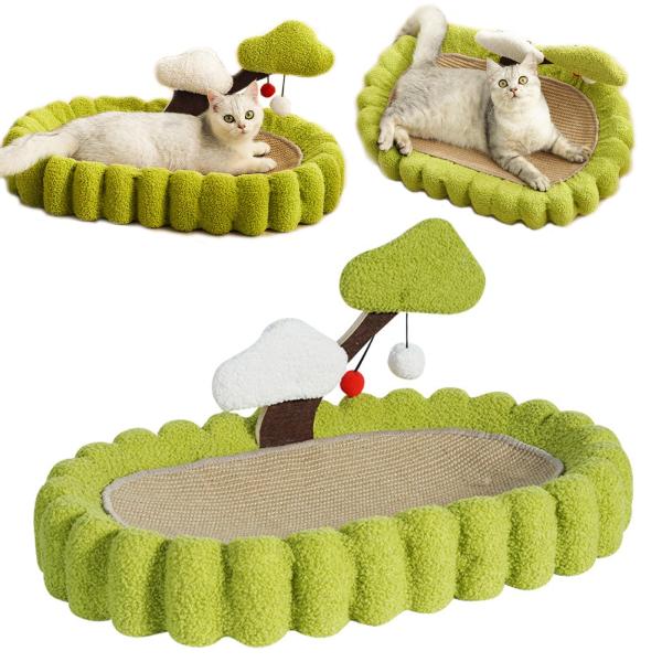 タイプA65x42x9cmタイプB65x42x34cmタイプC65x42x34cm【サイザル麻素材】このキャットスクラッチボードは、剣麻とファブリック素材で作られています。剣麻面は猫が爪を研ぐのに最適で、耐久性があります。ファブリック面は柔...