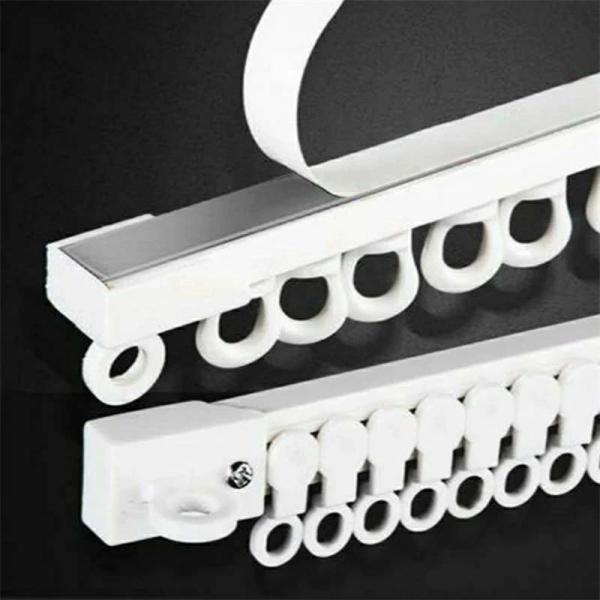 カーテンレール 粘着式 穴開け不要 オーダーメイド 正面付け 貼り付け 賃貸対応 取付簡単 耐久性 静音設計 バスルーム ベッドルーム キッチン