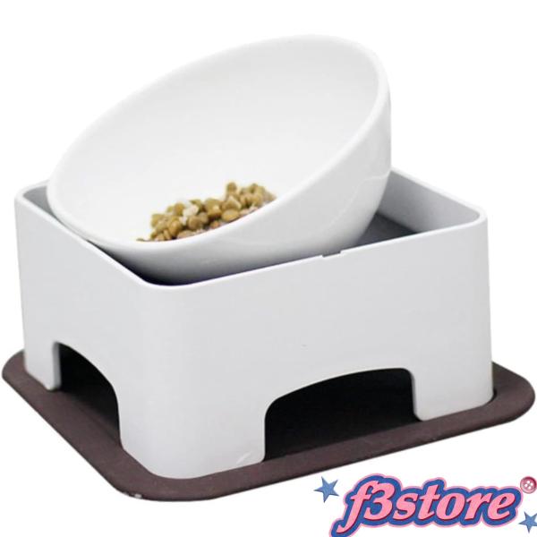 ■素材 ボウル本体：陶器製 ボウル色：ホワイト適度な高さがあると愛犬の足腰に負担が軽減されます。滑り止めシリコーンマットが付属しています。お洒落！重量感があり、安定感も抜群です。食事中に容器が滑らないようにシリコン製のマットが付属しています...